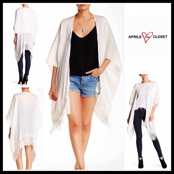 Sweaters | White Long Duster Swing Ruana Cardi | Poshmark